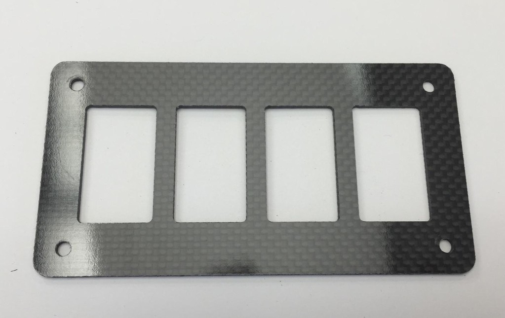 CARBON FIBER UNIVERSAL ROCKER SWITCH PANEL (4 SPOT)