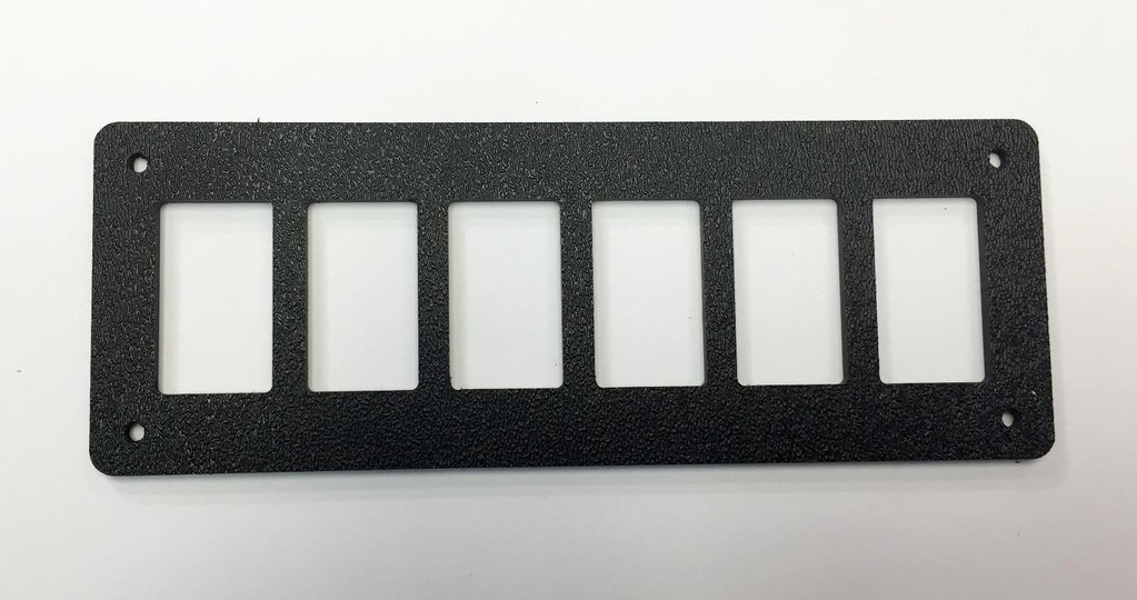 BLACK ABS PLASTIC UNIVERSAL ROCKER SWITCH PANELS (6 SPOT)